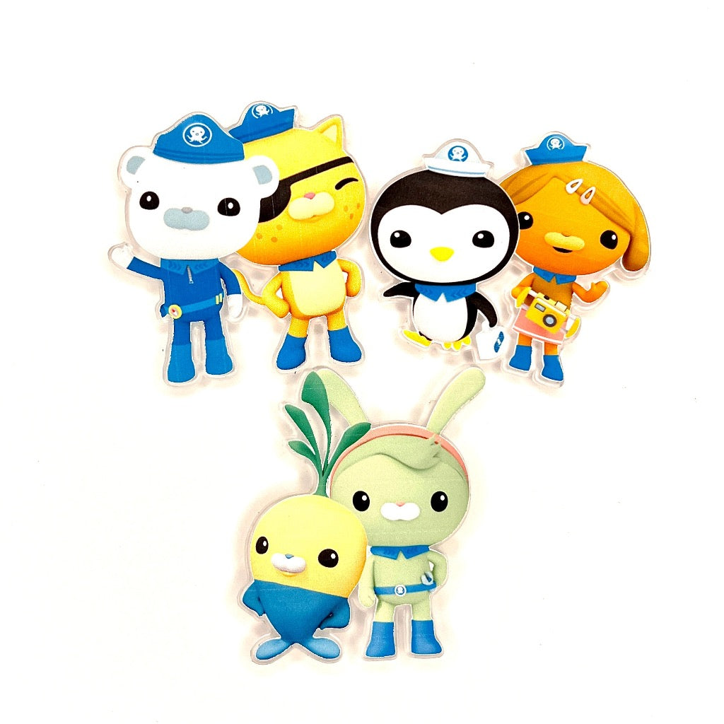 Acrylic Cupcake Topper Charms - Octonauts 6pc | Cakers Paradise ...