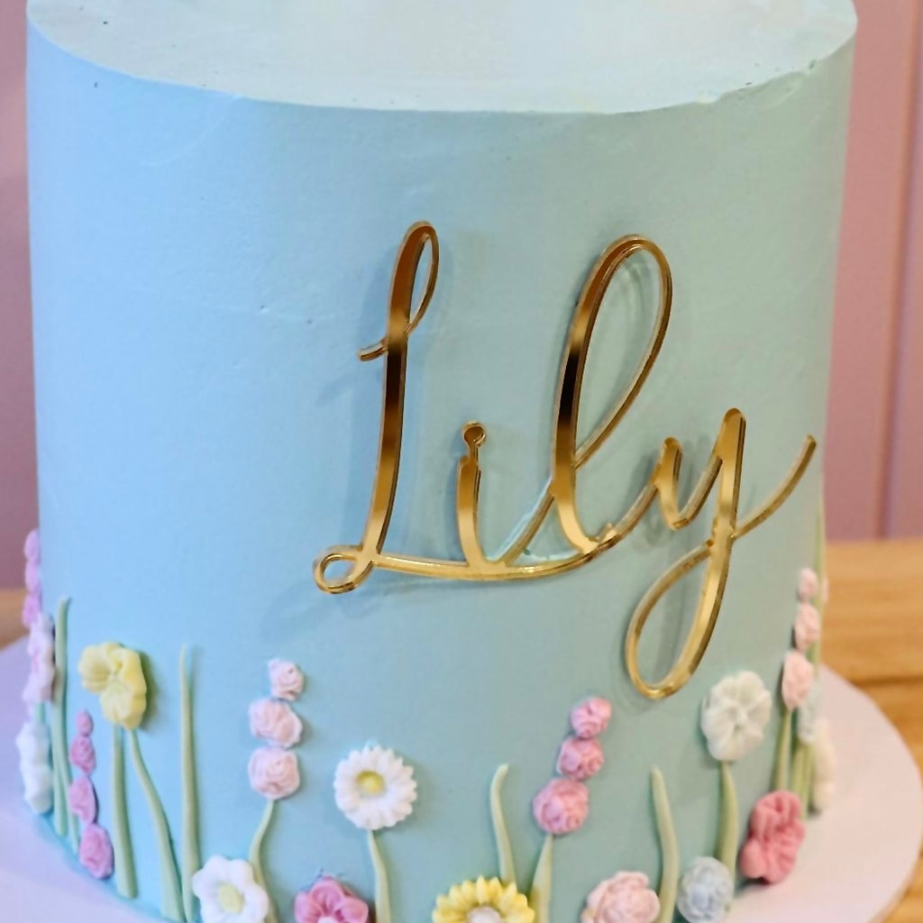 Acrylic Custom Name Birthday Cake Fropper | Cakers Paradise – Cakers ...