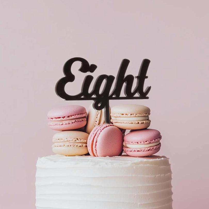 Number Eight Cake Topper - Black | Cakers Paradise – Cakers Paradise