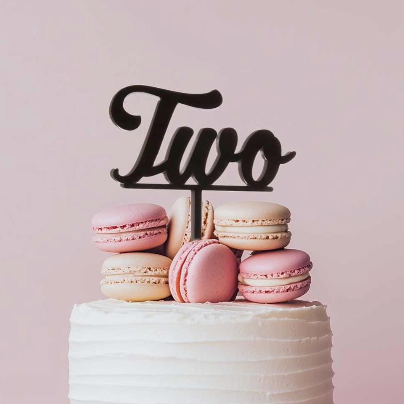 Number Two Cake Topper - Black | Cakers Paradise – Cakers Paradise