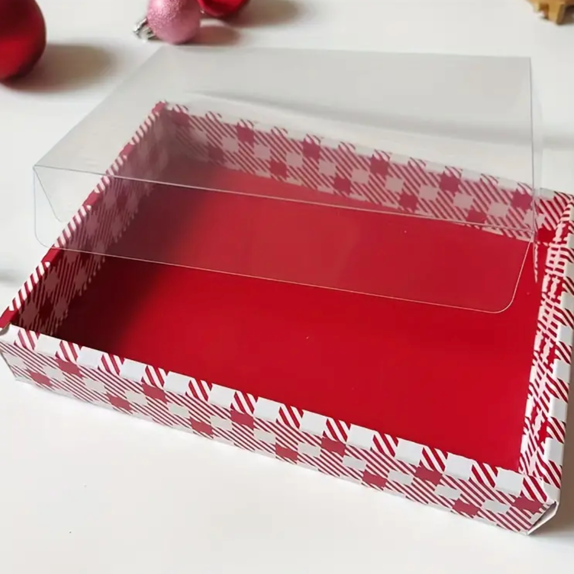 Christmas Cookie Box with Clear Lid | Cakers Paradise – Cakers Paradise