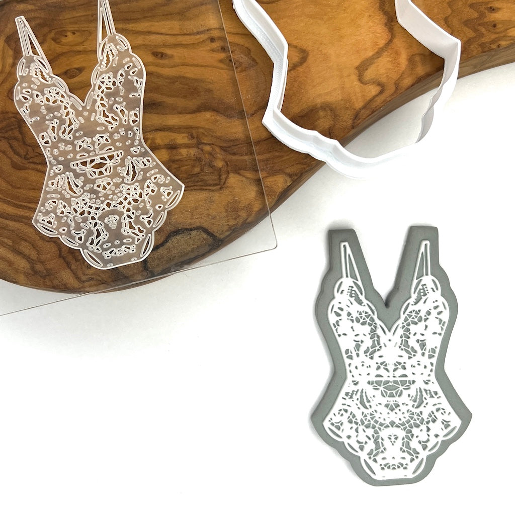 Cookie Stamp + Cookie Cutter - Bride Lace Lingerie | Cakers Paradise ...