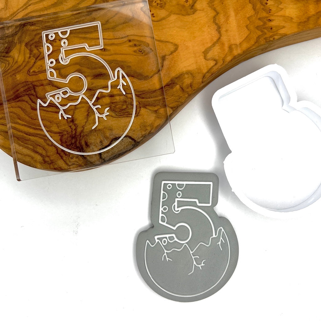 Cookie Stamp and Cookie Cutter - Dino Egg Number 5 | Cakers Paradise ...