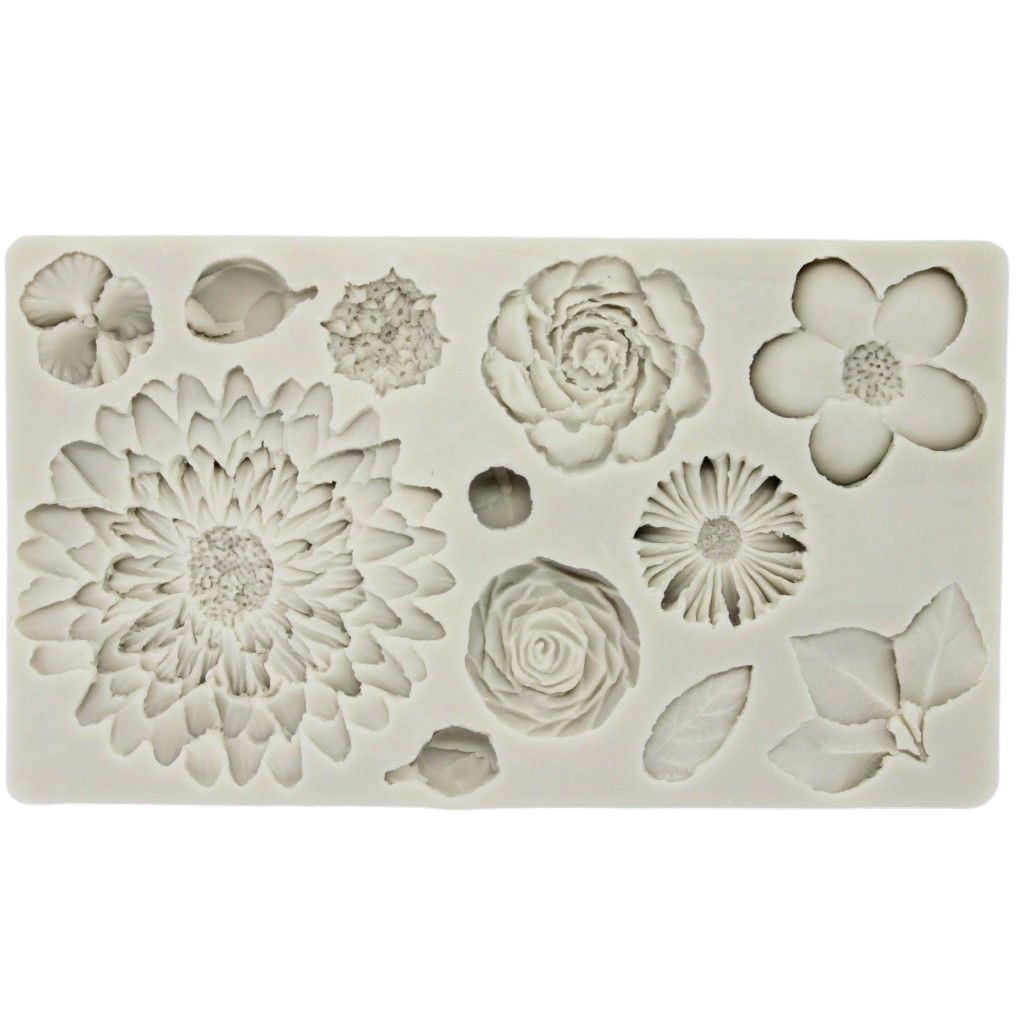 Assorted Large Flowers Silicone Mould for Cake Decorating | Cakers ...