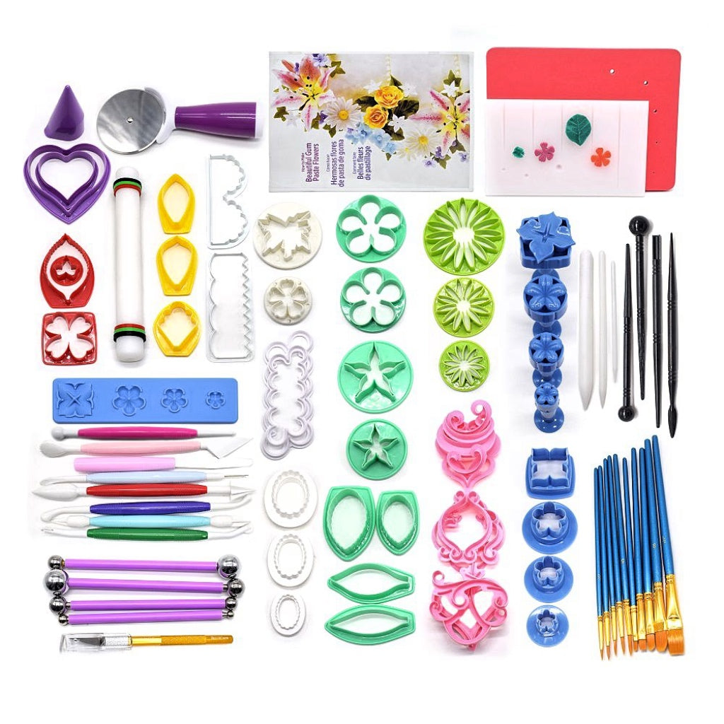 Large Edible Gum Paste Flower and Decoration Kit | Cakers Paradise ...